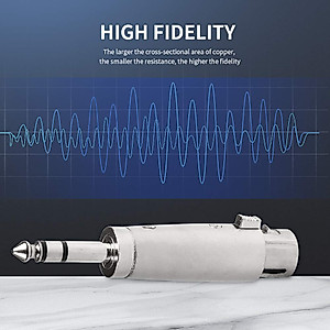 Disino Female XLR to 1/4 Inch TRS Adapter,Balanced XLR Female to Quarter Inch Male Jack Converter Audio Connector - 2 Pack