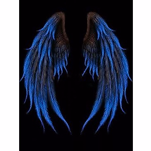 Diamond Art Painting by Number Kits for Adults Blue Angel Wing Round Full Drill 5D Diamond Art Easy for Beginner Cross Stitch Mosaic Craft Hobby Wall Art for Home Decor 30x40cm