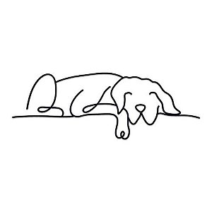 Matani Metal Dog Wall Decor | Dog Wall Art | Metal Wall Art | Metal Wall Decor | Minimalist Room & Living Room Wall Décor (Sleeping Dog)