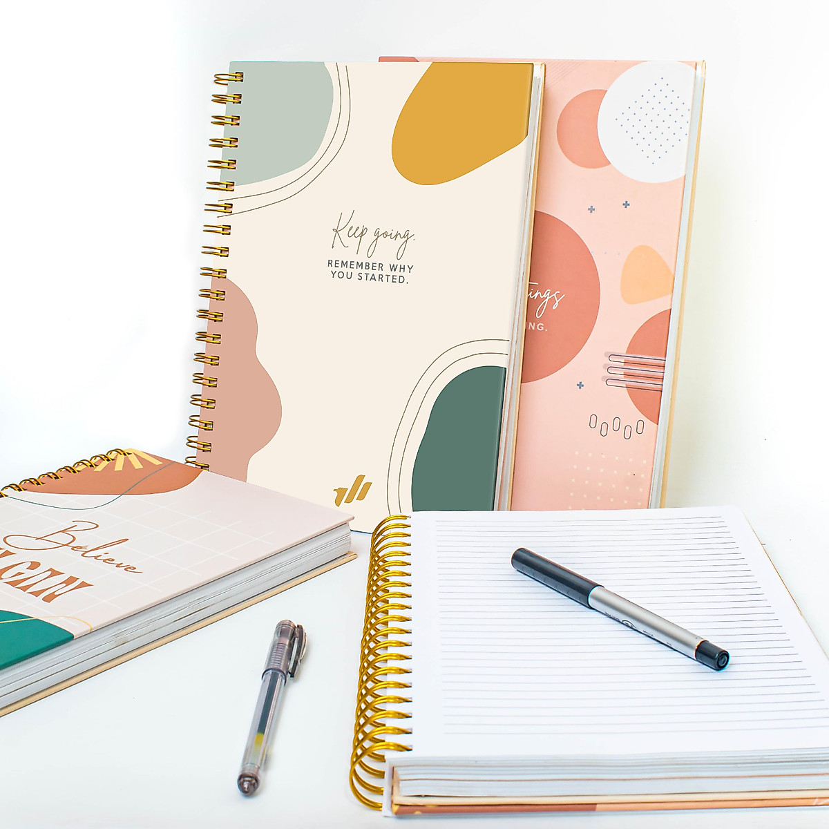 Only Zest Hardcover Spiral Journal, 10.25" x 7.25", 300 Pages Large College Ruled Notebook for Women, Ideal for Writing, Journaling, Note-Taking, Work, School