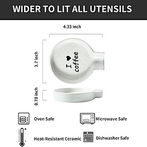 Uiddo Coffee Spoon Rest,Cute Coffee Spoon Holder,Ceramic Spoon Rest for Coffee Stirrers,Teaspoon,Bar Spoon,Coffee Bar Accessories,Coffee Station Decor