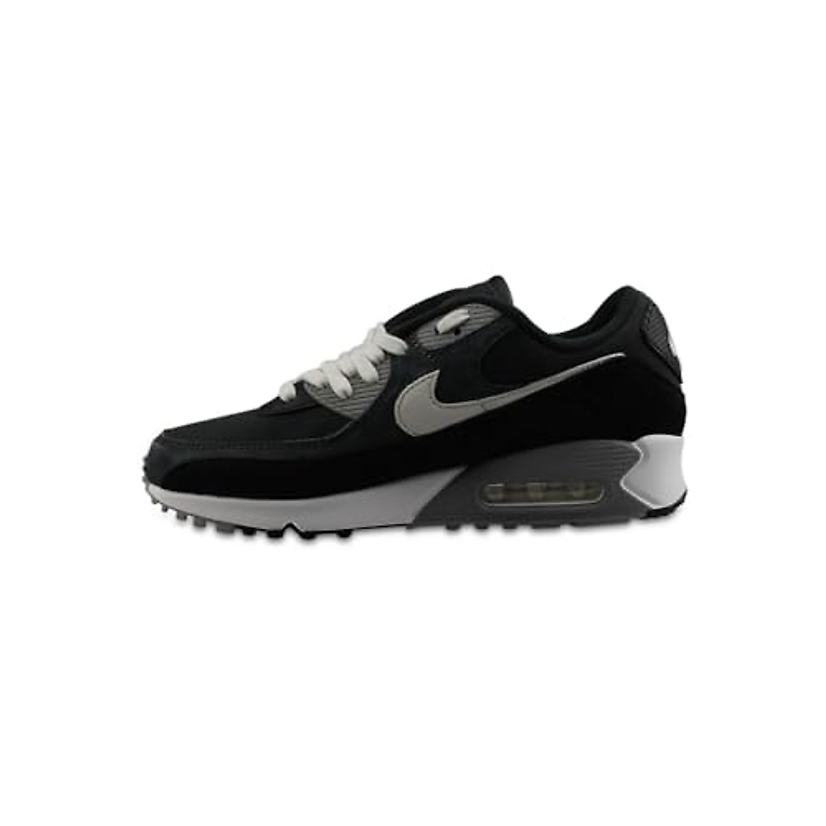 Nike Men's Air Max 90 Running Shoes, Black/Grey, 8