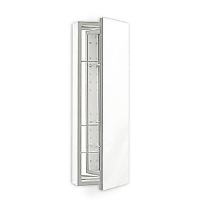Robern PLM1630G Polished Edge, Classic Gray Interior ̶ Non-Handed PL Series 16" x 30" Flat Top Cabinet