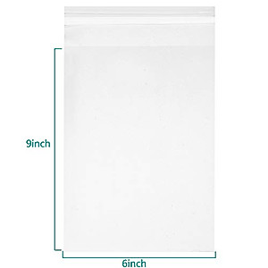 joybest 1000 Pcs - 6 x 9 Inch Clear Cello Cellophane Bags Self Sealing - 3.14 Mils Thick Cello Resealable Plastic Bag Fits 6 X 9 Prints, Photos, Cards & Envelopes
