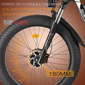 (US in Stock) SMLRO V3 Plus Dual Motors MTB with Rear Shock Absorber, 22.4AH 2000W 26" Fat Tire Electric Bike 35MPH, Mountain AWD E-Bike Suspension Electric Bicycle Ebikes for Adults (Black & Grey)