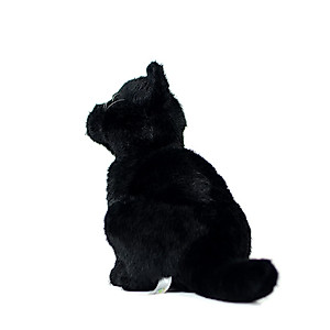 FRANKIEZHOU Realistic Black Cat Stuffed Animal-8.27",Cat Plush Toy, Soft Plush Doll for Boy,Funny Pillow,Girl Toys,Gifts for Kids, Home Decor,Hugging Toy