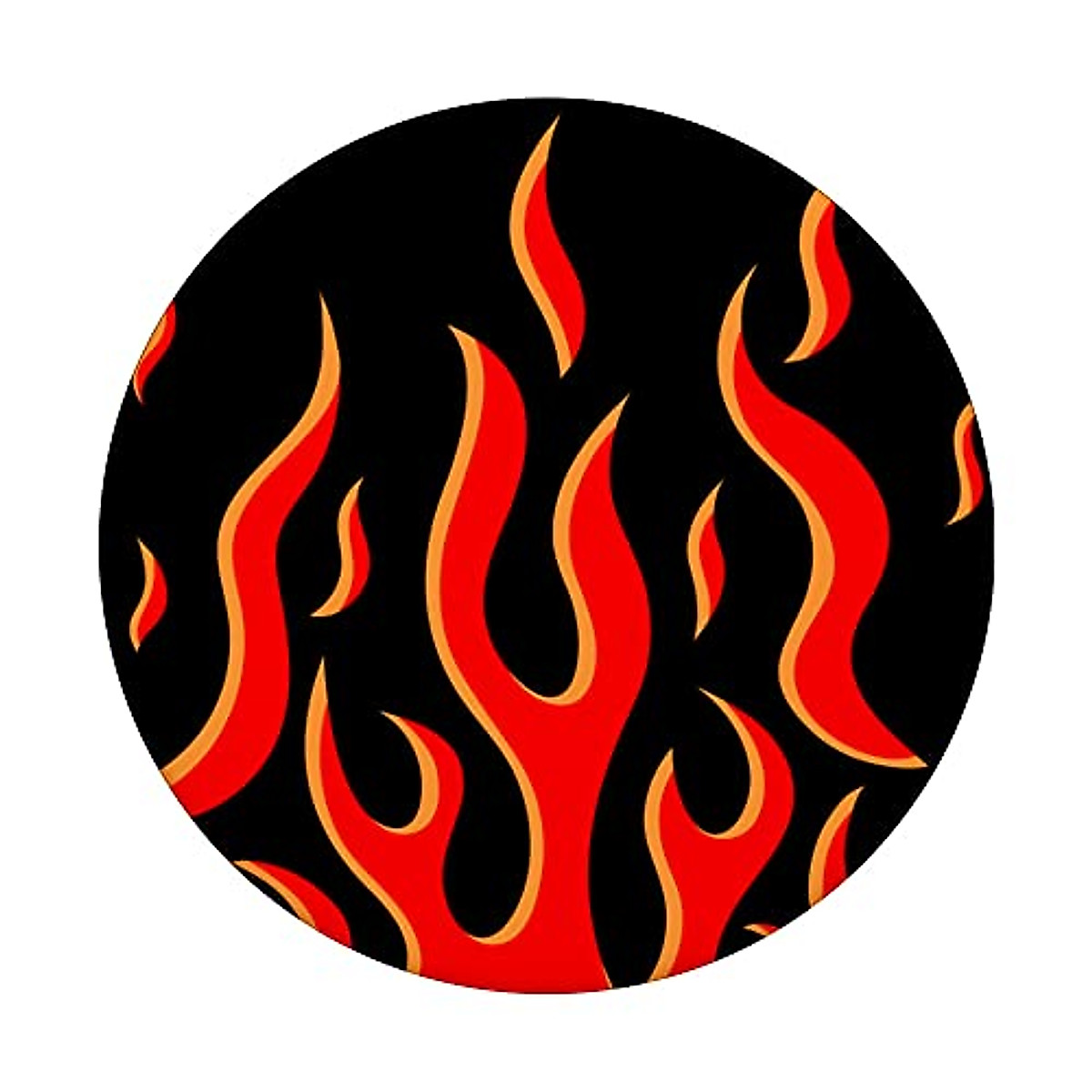 Y2K Red Flame Fire Pattern Psychedelic Aesthetic Phone PopSockets Swappable PopGrip