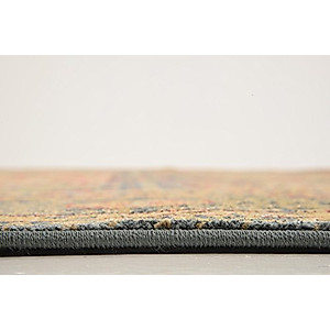 Unique Loom Palace Collection Traditional, Southwestern, Medallion, Geometric Area Rug, 9' 0" x 12' 0", Navy Blue/Tan