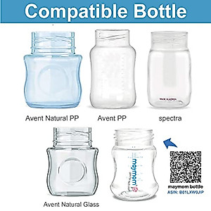 Maymom Pump Part Compatible with Spectra/Ameda Luna Pumps, Syngery Gold; Incl Wide Mouth Flange 19 mm Valve; Not Original Spectra Flange; Replaces Spectra S1 S2, Plus Shield, Pump Parts, Accessories