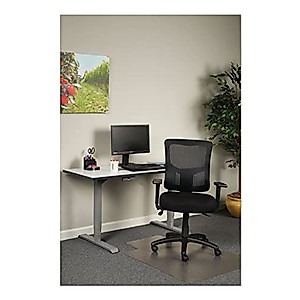 Alera Elusion II Series Mesh Mid-Back Synchro Seat Slide Chair, Supports Up to 275 lb, 17.51" to 21.06" Seat Height, Black