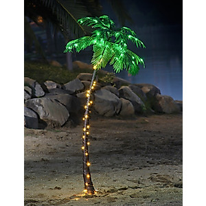 LIGHTSHARE JT-DC240V0250-CLightshare Lighted Palm Tree, Large - ZLS7FT, 7-Feet,Green