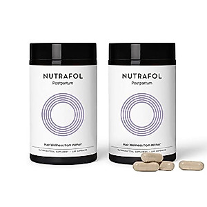 Nutrafol Postpartum Hair Growth Supplement | Clinically Effective for Visibly Thicker Hair & Less Shedding | Breastfeeding-Friendly Ingredients | 1 Month Supply