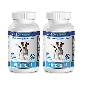 PET SUPPLEMENTS Dog Joint Tablets - Hip & Joint Support - for Dogs - Chewable - Vitamins c for Dogs - 2 Bottle (240 Chewable Tablets)