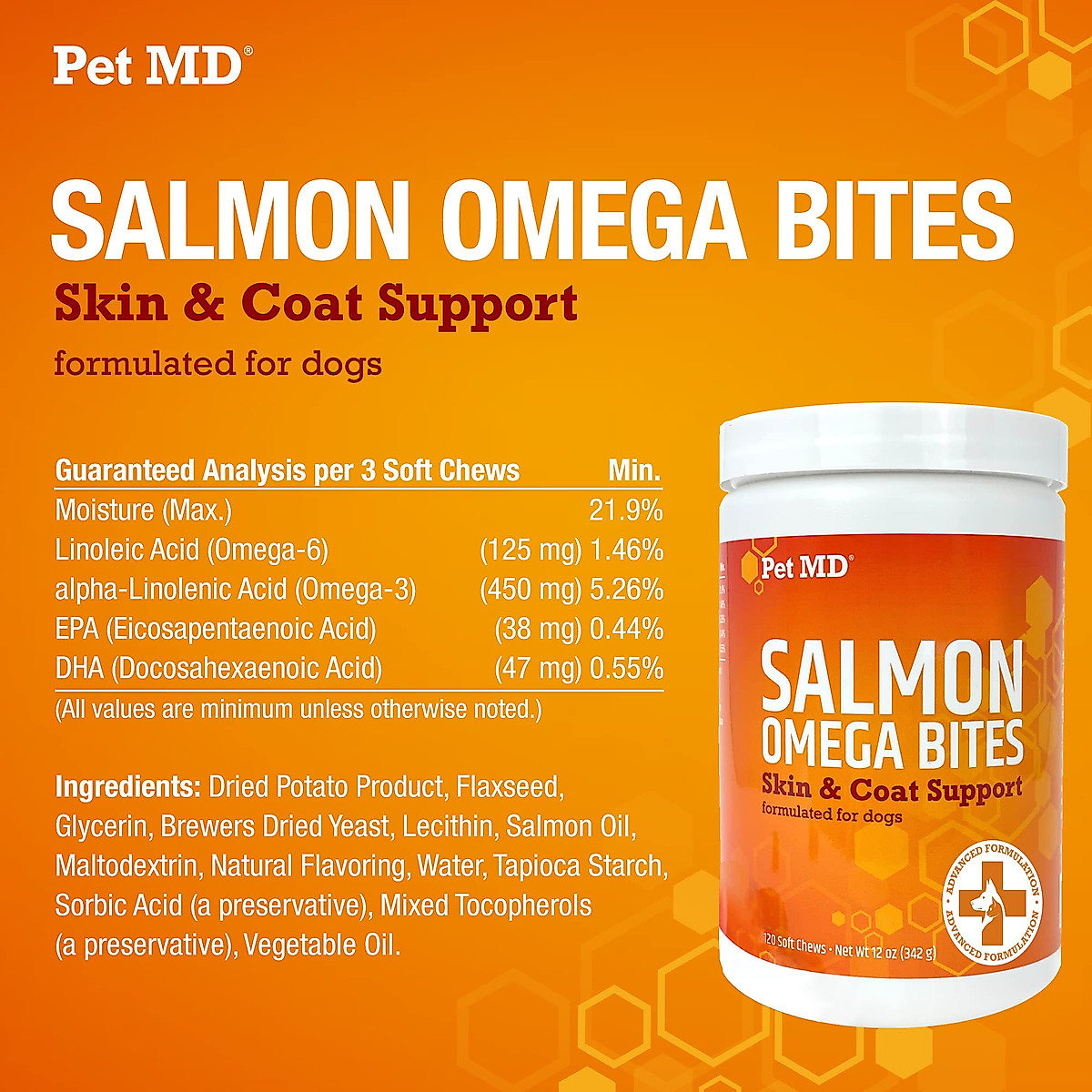 Pet MD Salmon Omega Bites + 5in1 Multivitamin Softchews
