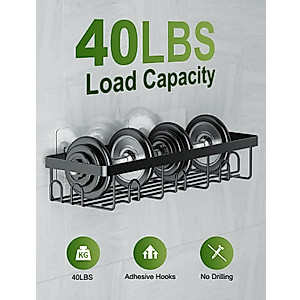 GVY Shower Caddy 5 Pack, Adhesive Shower Organizer Bathroom Shelves,Rustproof Bathroom Organizers and Storage for Home Decor, No Drilling Shower Shelves for Apartment Essentials