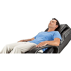 Human Touch WholeBody 5.1 Full Body Massage Chair Recliner Living Room Chair w/ Retractable Ottoman- Personal Professional-Grade Stress + Muscle Pain Relief for Foot Leg Back Neck Massager - Black