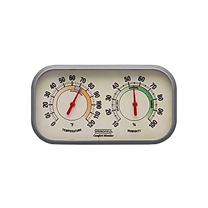 Springfield Color Track Humidity Meter and Indoor Thermometer, Analog Weather Station for the Bedroom, Nursery, and Inside the Home