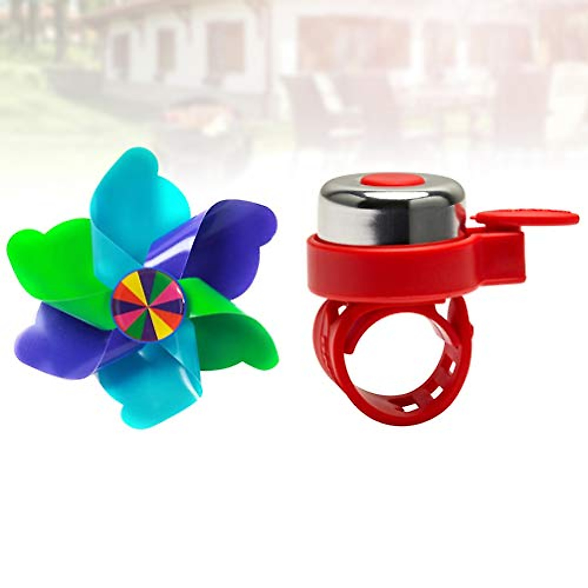 TOYANDONA 1 Set of Bike Bell Windmill Handle-Bar Bell Mountain Bike Loud Crisp Clear Sound Bike Accessories for Baby Bike Outdoor