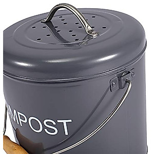 Garden Fertilizer Trash Can with Lid Trash Can - Kitchen Garden Fertilizer Barrel Deodorant Mini Bucket with Lid Storage Bin