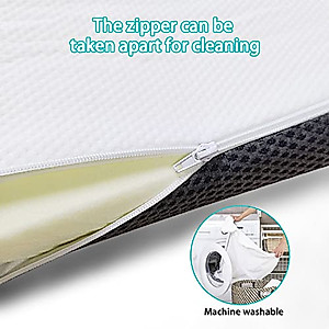 CHUVIAN 30D Gel Memory Foam Mattress Topper 64 inch x 80 inch, Soft Cooling Bed Mattress Topper with Removable Washable Cover & Adjustable Straps, CertiPUR-US Certified, Twin (80 x 64 x 2 inchs)