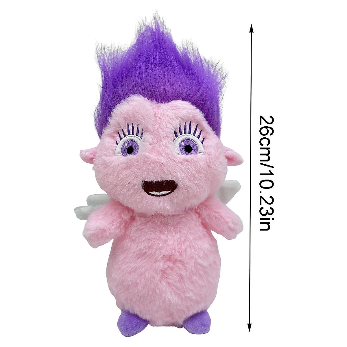 Furry Bibble Plushies, Purple Hair Kawaii Chubby Elf Plush Doll, Super Soft Hit Animated Movie Character Plush Toy, Creative Role Throw Pillow, Funny Cute Home Decor Collectibles Stuffed Toys-Pink