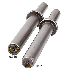 Heavy Duty 2pcs Rivet Set, Abuff Pneumatic Air Rivet Hammer Set for Shank 0.401 Chisel/Air Hammer Rivet Bits