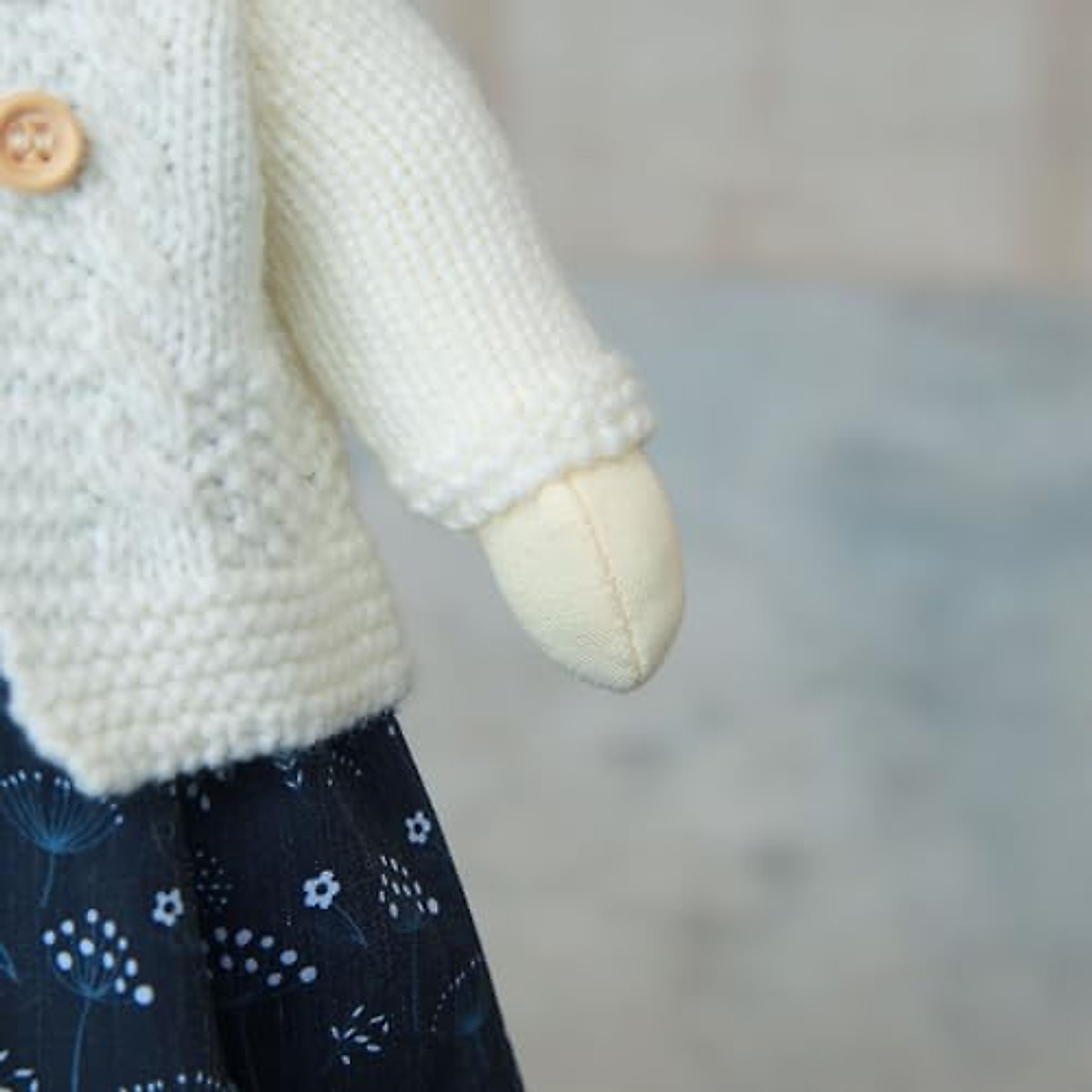 BlissfulPixie Handmade Waldorf Doll- Ella 12", Soft Girl Rag Doll with Cute Stuffed Plush, Ideal First Doll for Babies & Toddlers