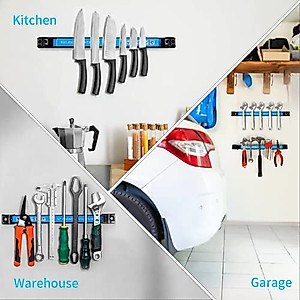 YiiMO 24' Magnetic Tool Holder for Garage, Heavy Duty Magnet Tool Bar Strip Rack Wall Mount Garden Farm Warehouse