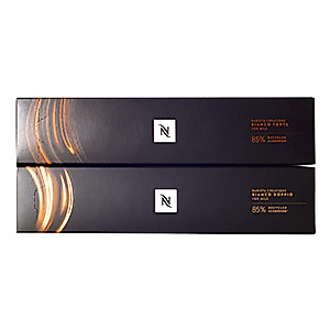 [European Version] Nespresso VertuoLine Barista Creations Variety for Recipes with Milk: Bianco Forte & Bianco Doppio - 20 Coffee Capsules