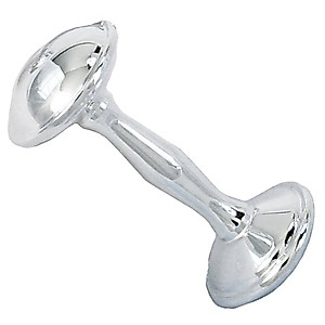 Stephan Baby Rattles - Keepsake Baby Rattle in Gift Box, 4-Inch, Silver Plated