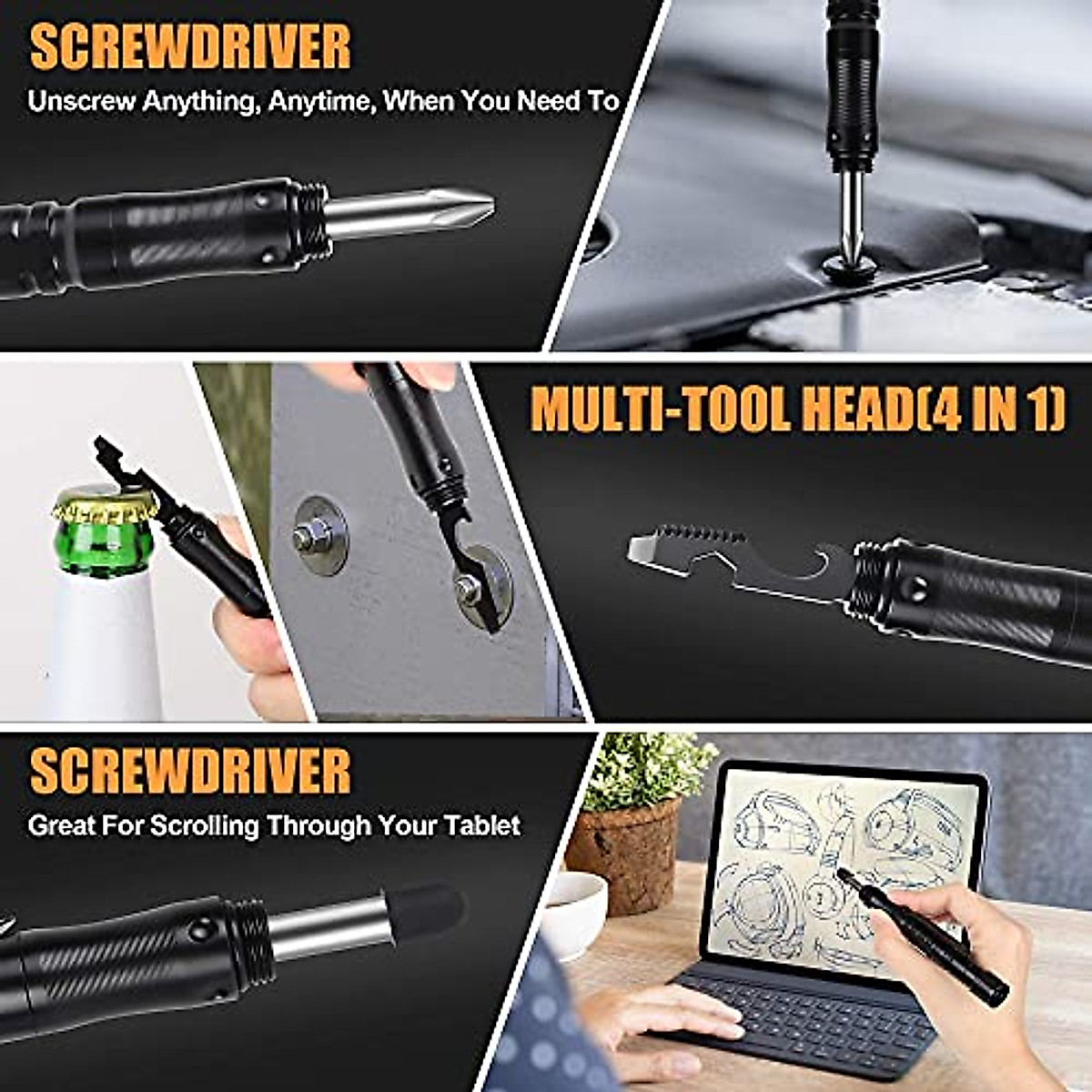 Stocking Stuffers Gifts for Men，11-IN-1 Tactical Pen Multitool Pen Survival Pen, Cool Gadgets Gift, Outdoor And Indoor Tactical Gear With Pocket Tool, Gifts Ideas for Him Dad Husband Fathers