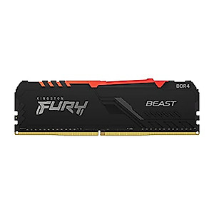 Kingston FURY Beast RGB 32GB (2x16GB) 3200MT/s DDR4 CL16 Desktop Memory Kit of 2 | Infrared Syncing | Intel XMP | AMD Ryzen | Plug n Play | KF432C16BBAK2/32
