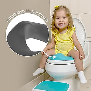 Prince Lionheart Tinkle Squish Potty Training Seat - Storm for Boys And Girls, Fits Most Toilets, Non-Slip with Splash Guard