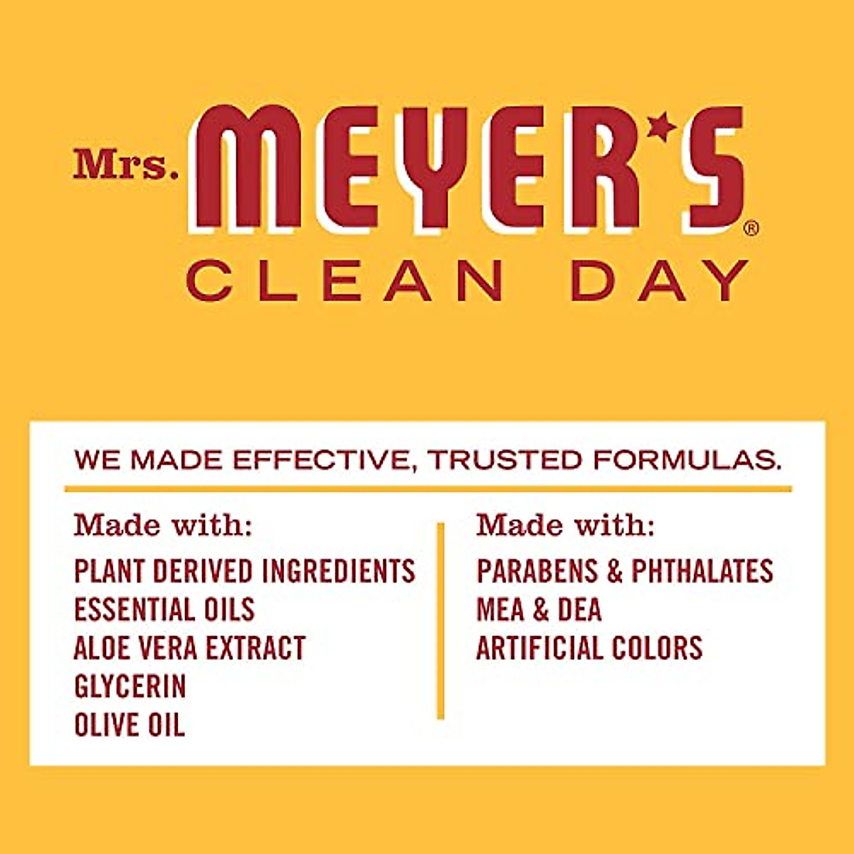 MRS. MEYER'S CLEAN DAY Hand Soap, Made with Essential Oils, Biodegradable Formula, Clementine (12.5 Fl Oz (Pack of 2))