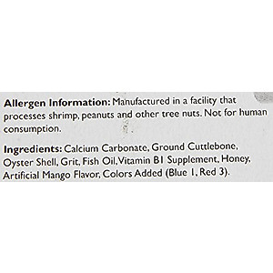 F.M.Brown'S 51514 Brown'S Mango Flavored Calcium Cuttlebone With Clip, 1.25-Ounce