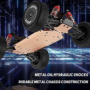 LFOLUSU 1:14 Fast RC Cars for Adults, Max 60KM/H Hobby Electric RC Trucks Hobby Remote Control Car 4X4 All Terrain Off-Road Racing Buggy Two Batterie Waterproof Truck Boy Girl Adults Toy Cars for Gift