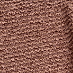 Texco Inc Rib Poly Rayon Spandex Heavy Weight Ribbed/4-Way Stretch/Knit Apparel DIY Fabric, Red Brown 2 Yards