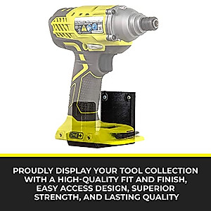 Spartan Mounts Tool Mount for Ryobi Power Tools, Right Mount Wall Display Hook, Power Tool Storage, Convenient Easy Access Garage Organizer, Durable Low Profile Bracket