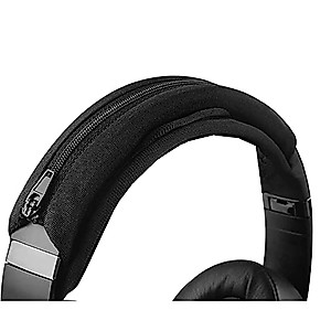 VEKEFF Headband Pad Set Headband Protector with Zipper Compatible with Skullcandy Bose B JBL ATH Hyperx Headphones (Fabric Black)