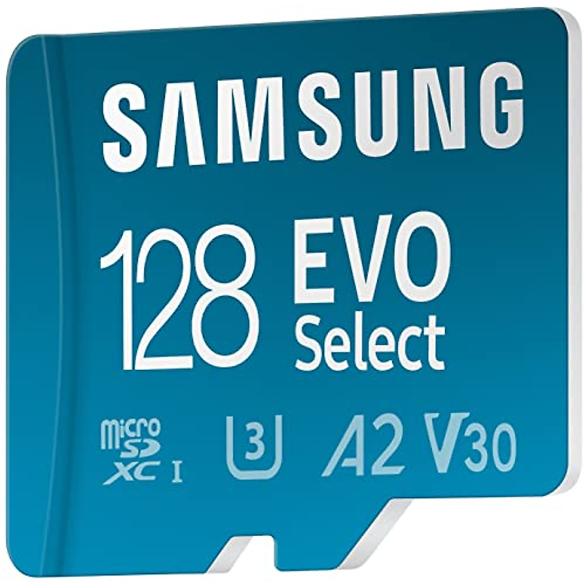 SAMSUNG EVO Select Micro SD-Memory-Card + Adapter, 128GB microSDXC 130MB/s Full HD & 4K UHD, UHS-I, U3, A2, V30, Expanded Storage for Android Smartphones, Tablets, Nintendo-Switch (MB-ME128KA/AM)
