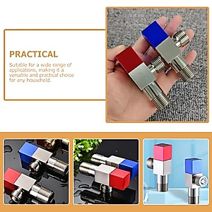 FOYTOKI Toilet Accessory Angle Valves Toilet Valve Angle Valve for Toilet Bathroom Accessory Bathroom Repair Part Angle Valve for Bidet Toilet Part Angle Stop Valve Toilet Supply Red Metal