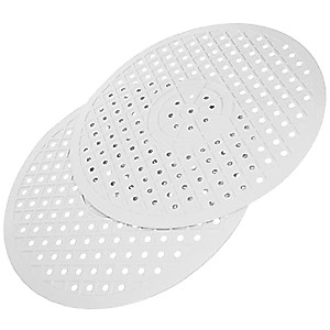 UPKOCH Round Sink Mat 2pcs Rubber Sink Protectors Kitchen Sink Mat Sink Dish Rack Dish Drying Mats Protect Sink from Stains Damage Scratches White Center Drain Sink Mat