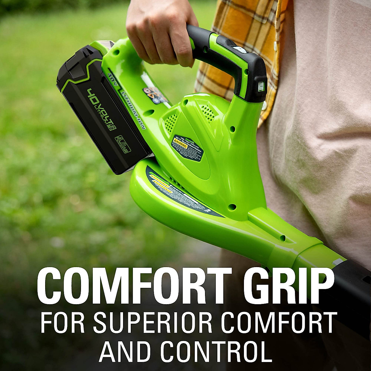 Greenworks 40V (150 MPH / 135 CFM) Cordless Leaf Blower, 4.0Ah Battery and Charger Included