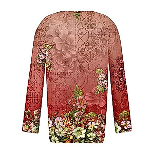 JJHAEVDY Oversized Shirts Sweatshirts for Women Fall Pullover Dressy Color Block Sweatshirt Camo Outfits Womens Oversized Sweatshirt Sweatshirts(3-Wine,Large)