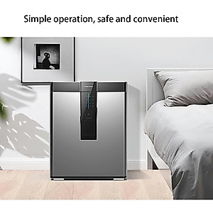 Digital Safe Box, Extra-Large Security Fireproof Waterproof Safe, Money Safe with Double Safety Key Lock Password Interior Lock Box, for Protect Money, Jewelry, Documents (Color : Gold)