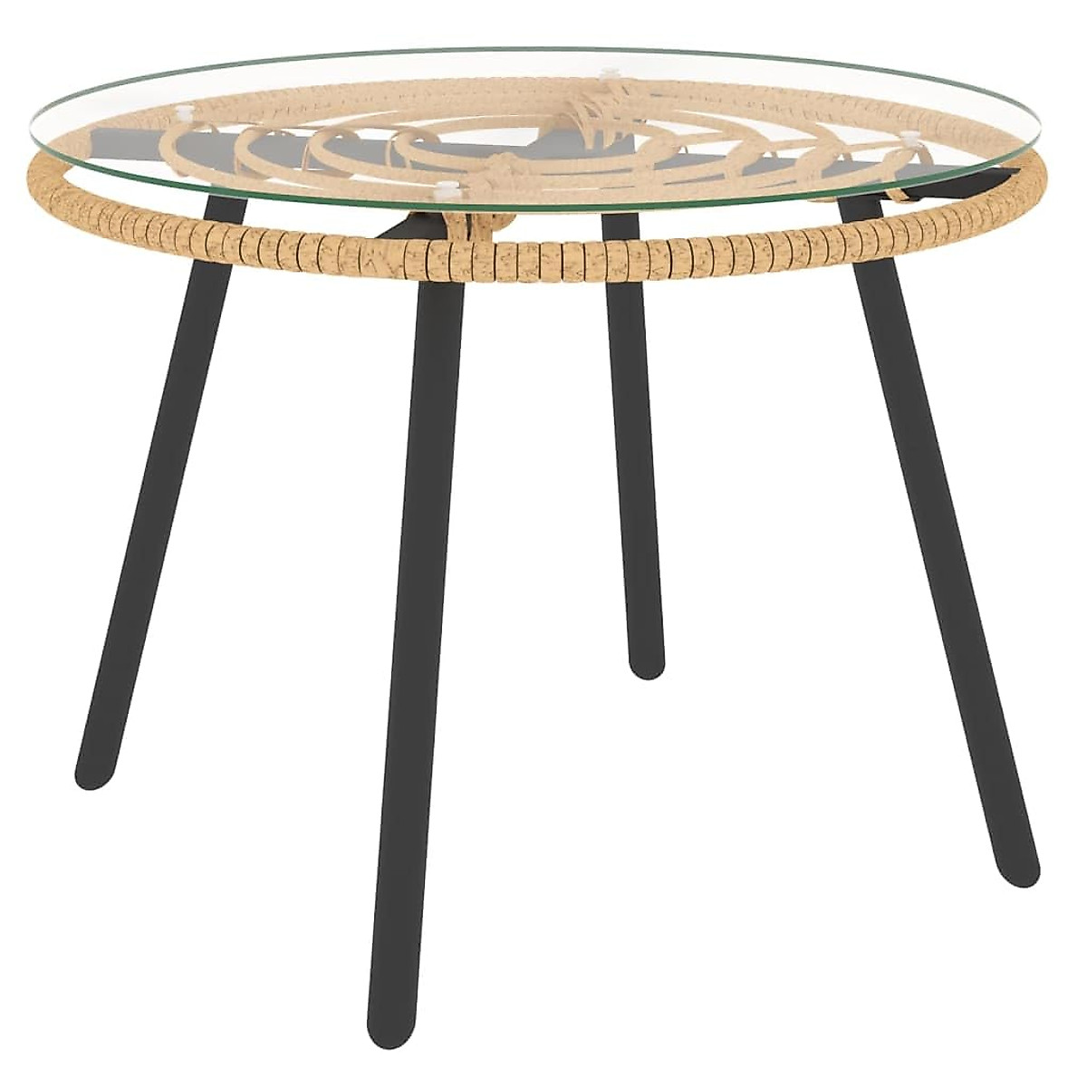 qiangxing 3 Piece Patio Set with Beige Cushions Patio Furniture Sets Outdoor Patio Furniture Sectional Outdoor Furniture Patio Conversation Sets Rattan