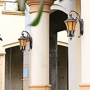 HZYDD Wall Lamp,Retro Outdoor Aisle Home Garden Patio Door Wall Lamp,Glass Wall Lamp,Reading Lamp,Farmhouse Porch Headboard Dressing Table Lighting