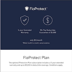 Moen 900-002 Flo Smart Water Monitor and Automatic Shutoff Sensor, Wi-Fi Connected Water Leak Detector for 1-1/4-Inch Diameter Pipe
