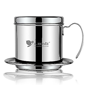 Coffee Maker Pot, Stainless Steel Vietnamese Coffee Drip Filter Maker Single Cup Coffee Drip Brewer - Portable for Home Kitchen Office Outdoor Use - Best Gift Choice for Baristas and Coffee Lovers