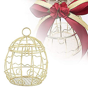 AUNMAS Bird Cage Candy Box, Decorative Gifts Sugar Container Small Chocolate Boxes Wedding Favor Banquet Party Home Decoration Christmas Present Accessories, Gold